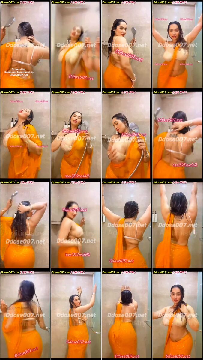 Aditi Mistry Most Demanded - New Orange Saree Shower Video - Ful