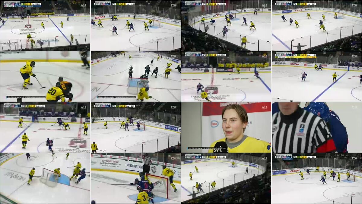 IIHF World U18 Championship Semifinal USA Vs Sweden 252p-TRUSHCh