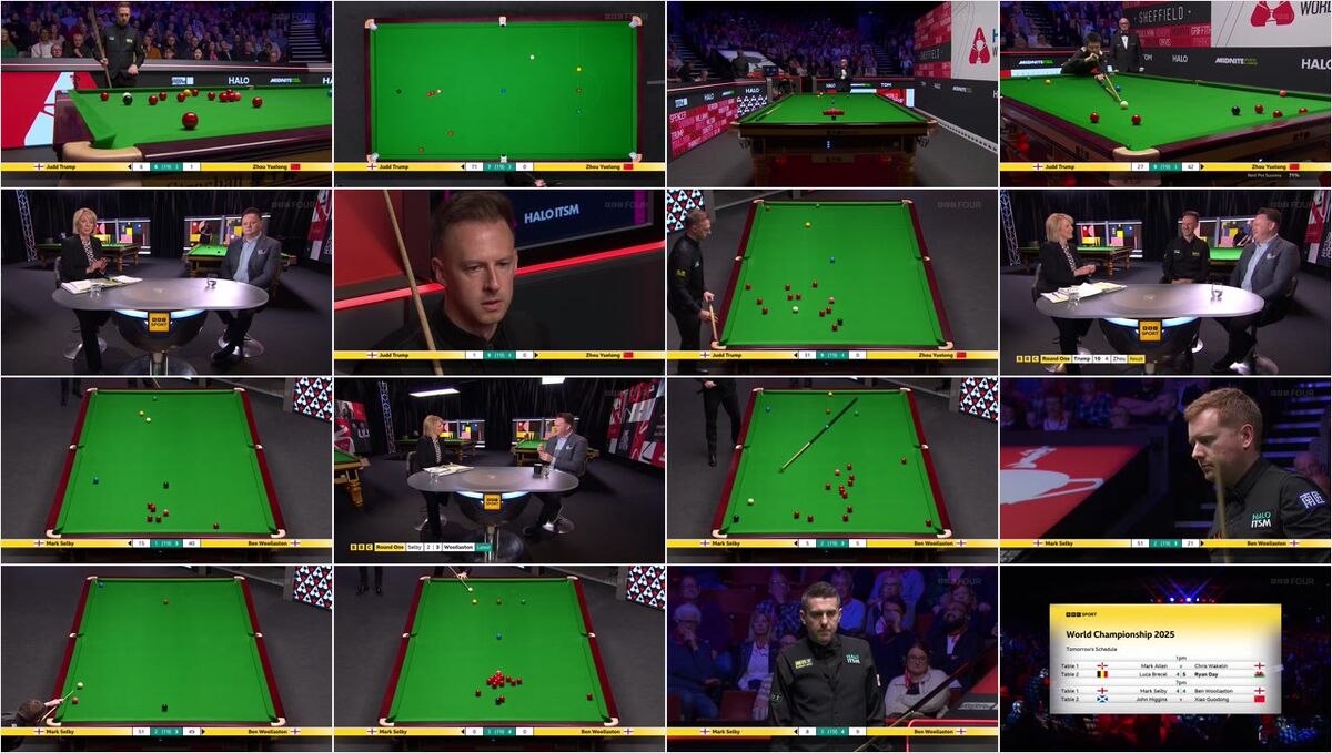 Snooker World Championship 2025 - Day 5 Evening Session (23 Apr 
