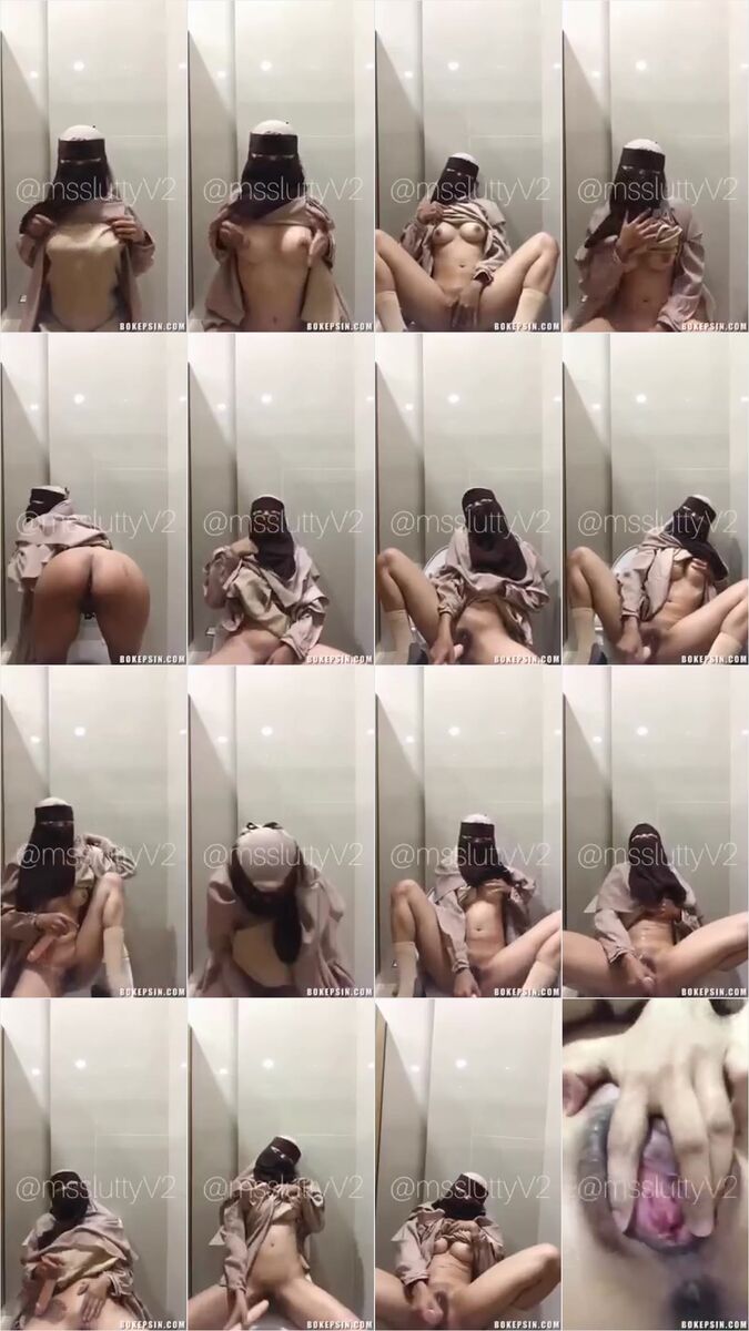 Bokep Miss Slutty Jilbab Colmek di Toilet Umum - SangeXsquad