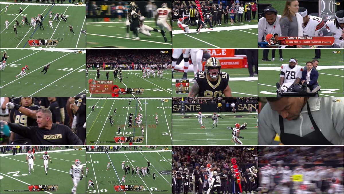 Cleveland Browns at New Orleans Saints 17 11 2024 low
