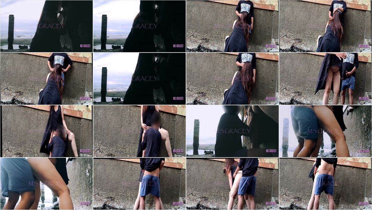 tante mesum di pinggir pantai