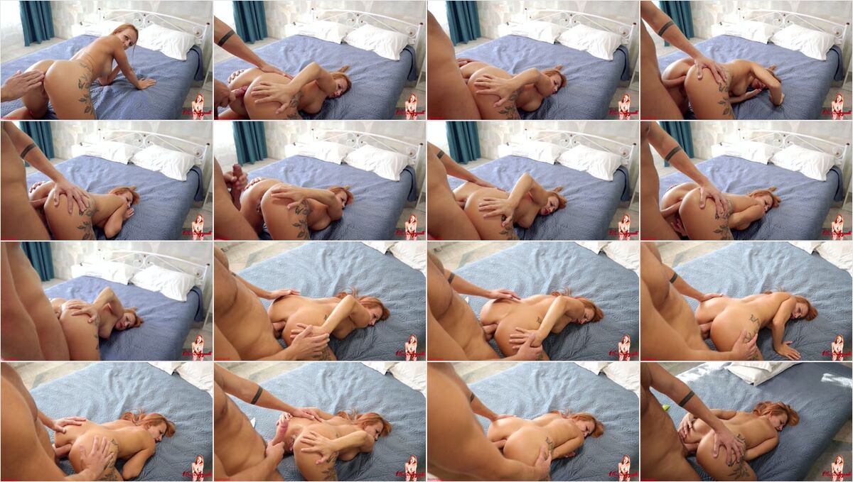 Big Dick Fucks a MILF in the Ass, Anal GAPE Creampie Red Angeell