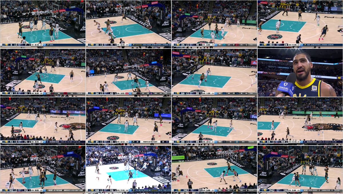 Indiana Pacers at Memphis Grizzlies 01 12 2024