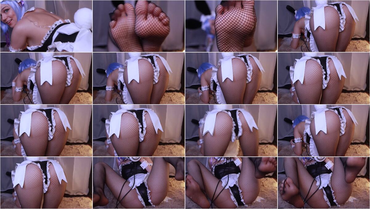 Maimy ASMR - Rem Bunny Lewd Version - Feet Fetish