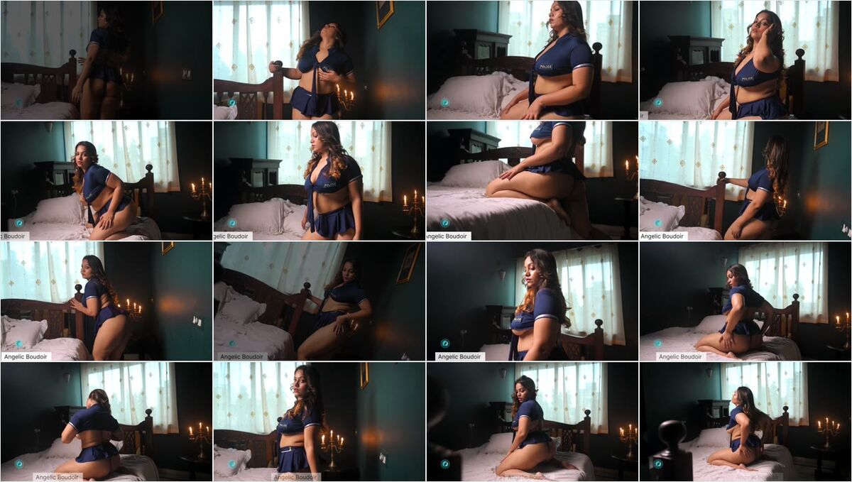 Featuring Pooja Shaw Police Costume Theme Angelic Boudoir