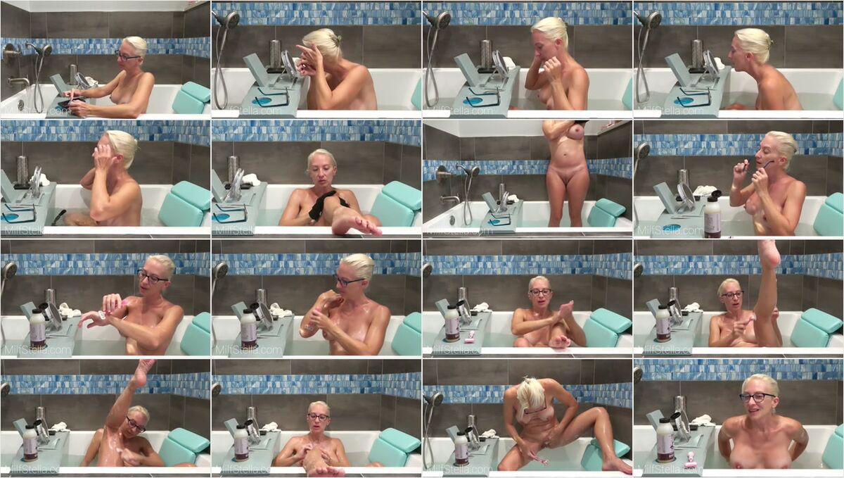BATHING WITH STELLA E01 Pussy Shaving And Body Shaving - MILF ST