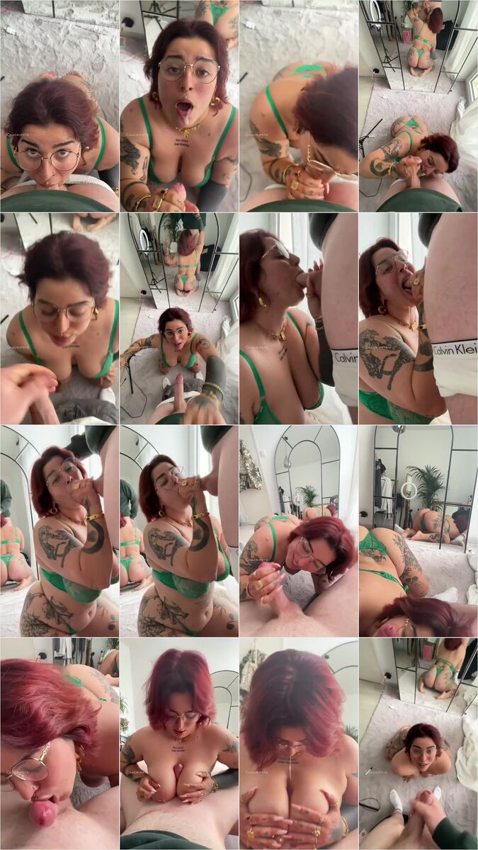 onlyfans Chacripxte BG Blowjob Green Lingerie Porn Video Leaked
