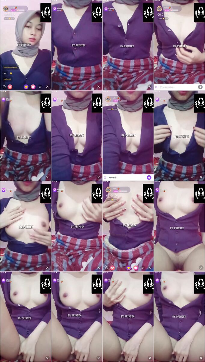 VCS Kak Valey Jilbab Ungu Lepas Kemeja Spill Uting
