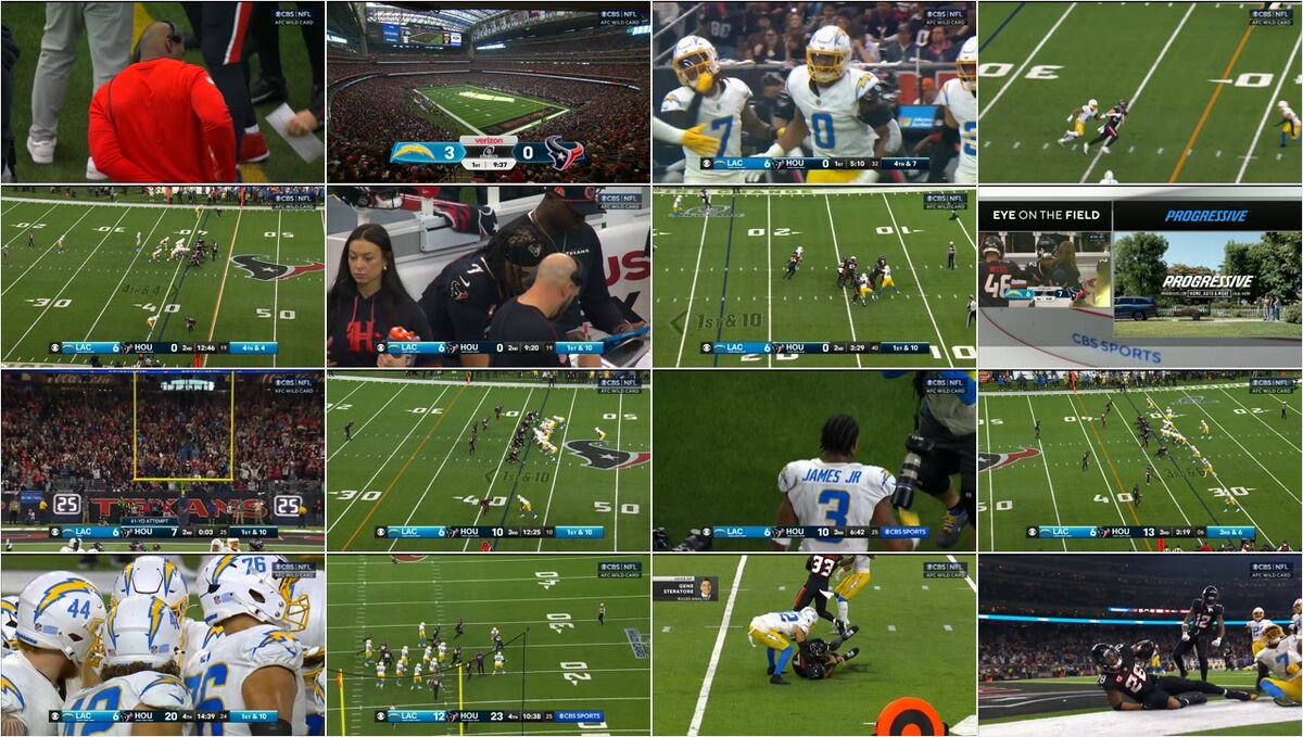 NFL 2024 Wildcard Los Angeles Chargers at Houston Texans