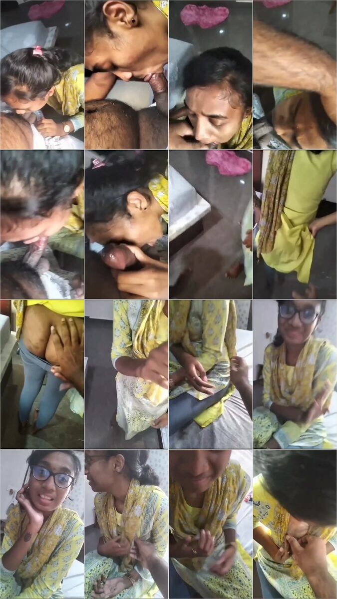 Chasmish Cute Girl Blowjob And Boobs Pressing By Cousin