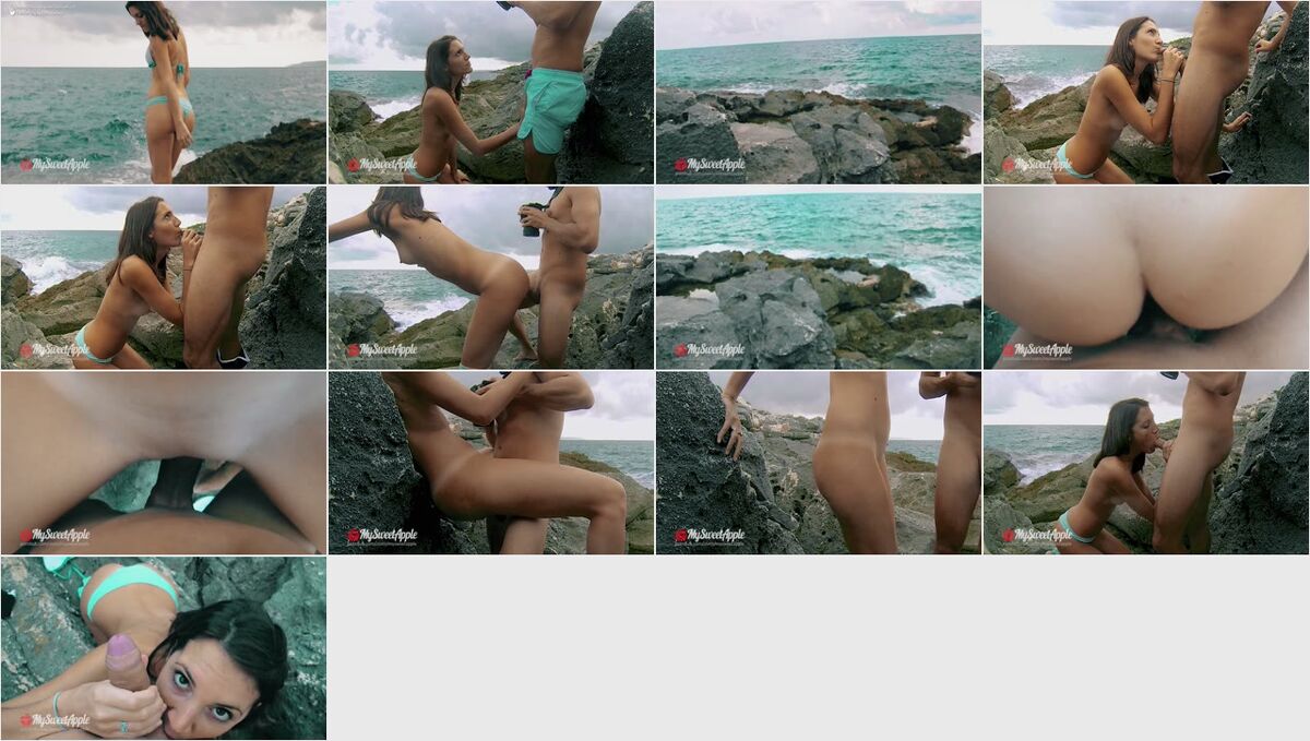 MySweetApple Hidden sex on the Beach with a Creamy Facial Amateu