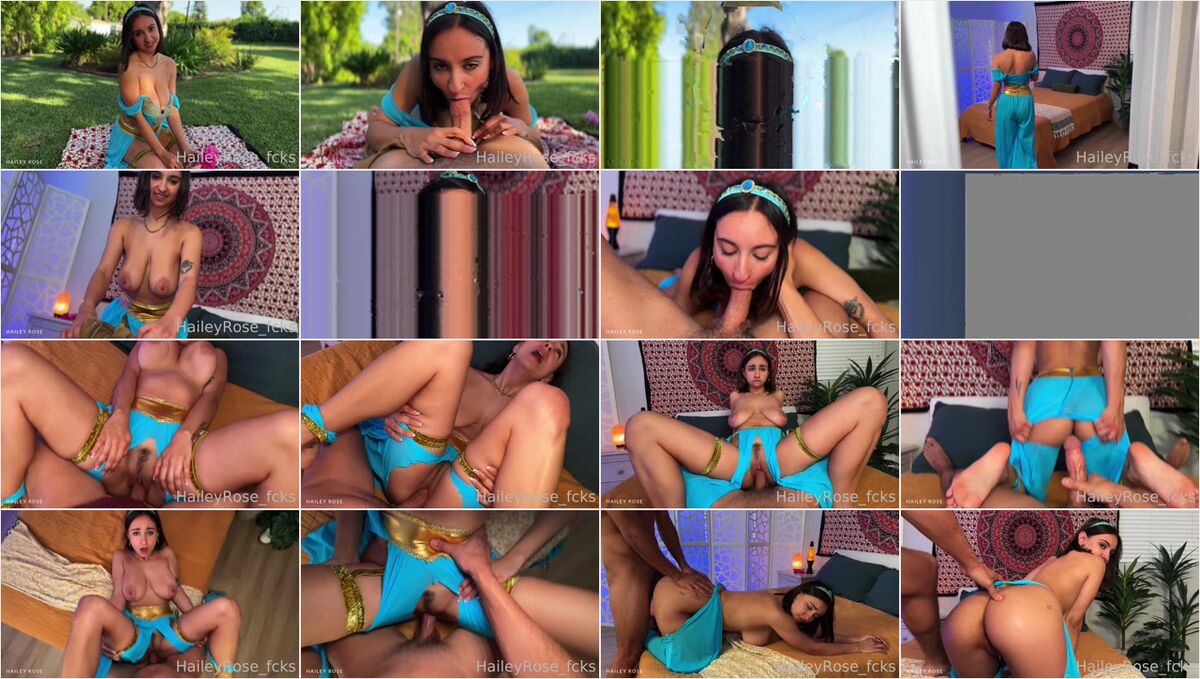 Hailey Rose - Lonely Virgin Princess Jasmine Fucks Peasant Boy M