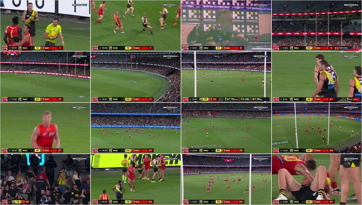 AFL 2025 Richmond Tigers vs Gold Coast Suns 19 04 720pEN60fps FS