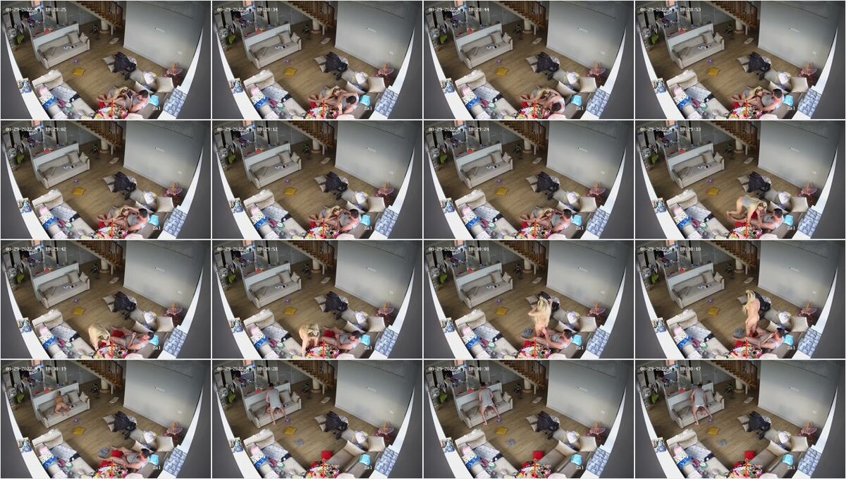 Horny couple having sex in their friends apartment recording on 