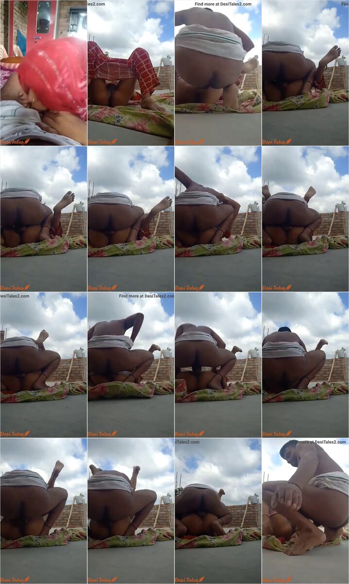 Bihari village wife blowjob and real fucking on breezy terrace