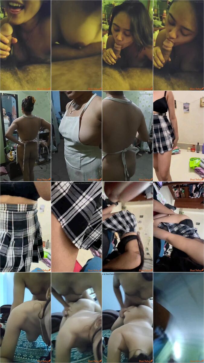 Beautiful Singapore girl first time blowjob & sex with Indian bf