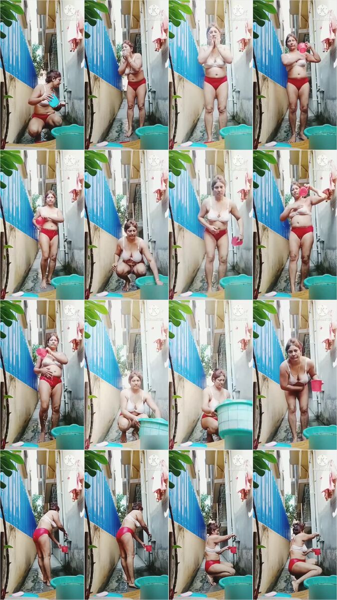 YOUTUBER Bhabi Bathing Outdoor in Bra And Panty Watch Now