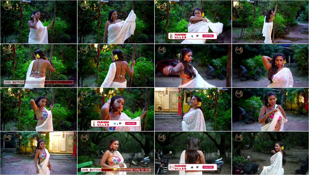 MOUMITA SAREE FASHION VLOG BENGALI WHITE CHIFFON SAREE