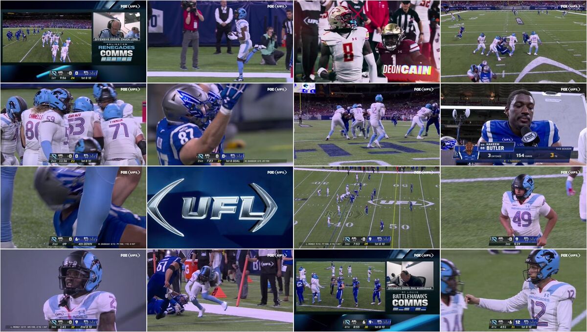 UFL 2025 Arlington Renegades vs St Louis Battlehawks 02 05 720pE
