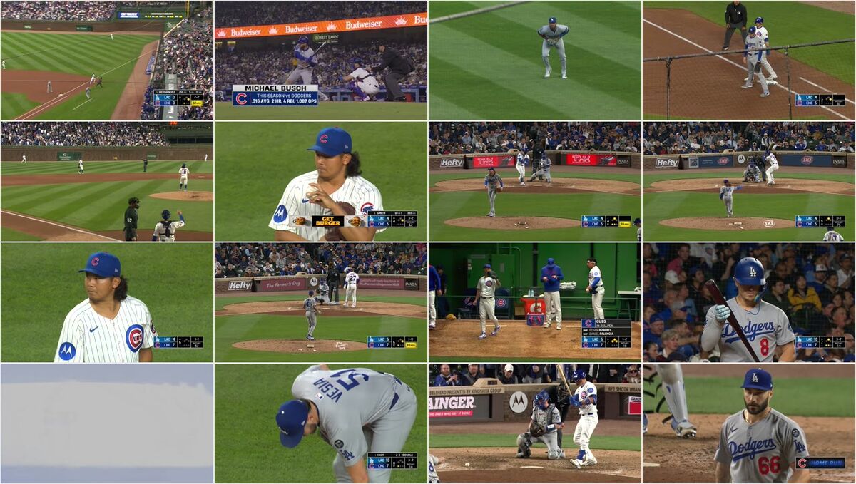 MLB 22-04-2025 RS Los Angeles Dodgers vs  Chicago Cubs 720p60 EN