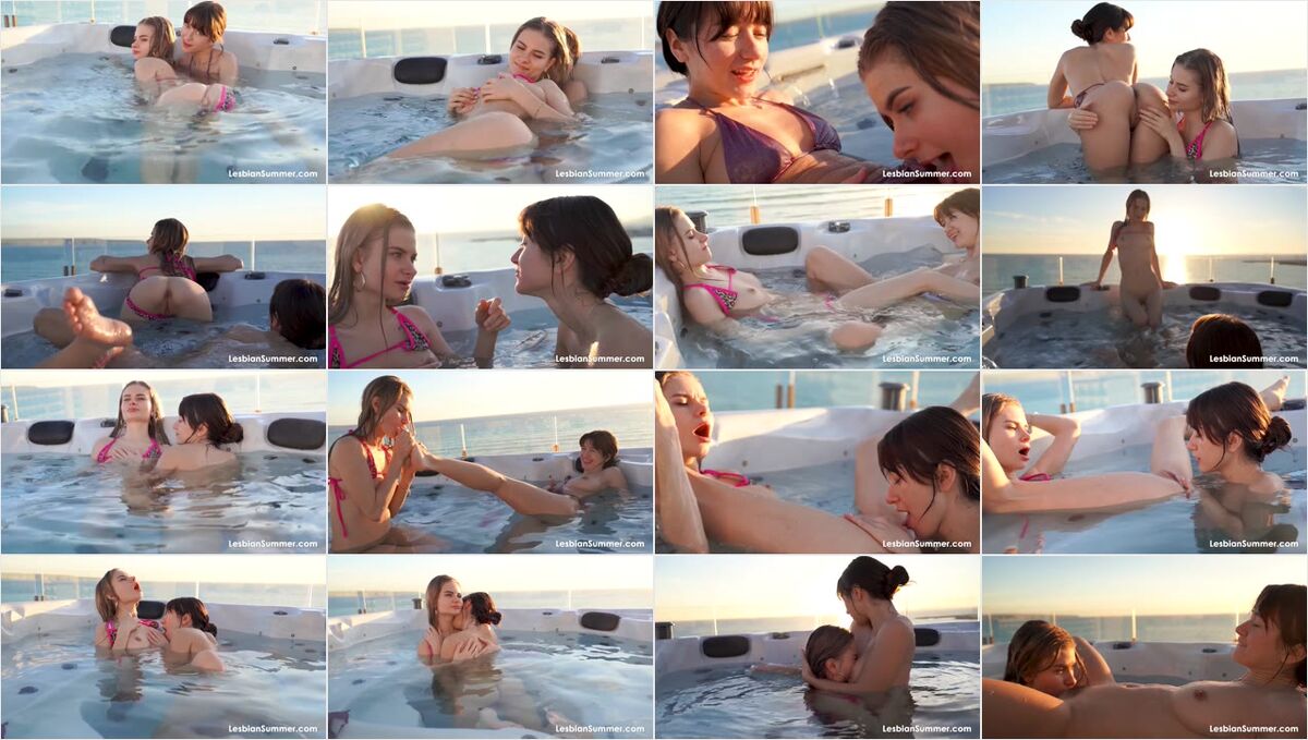 LesbianSummer - Xenia Blondi And Alina L in the jacuzzi