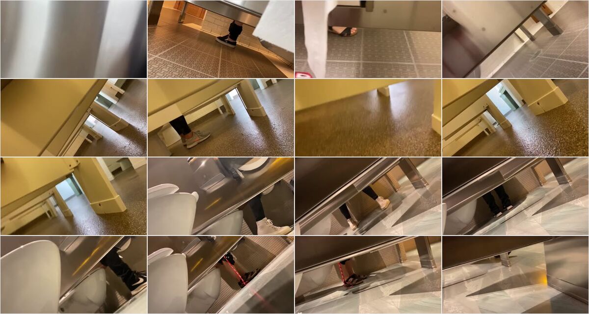 Understall Peeing and Pooping Public Toilets