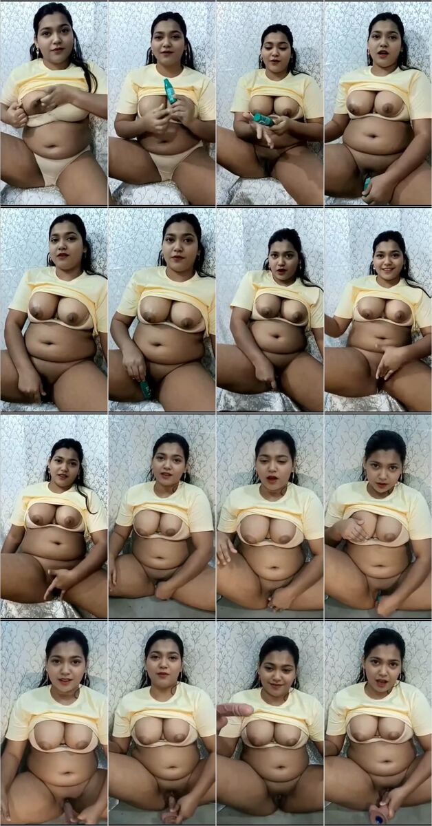 Urmila Showing Boobs and Masturbating with Bottle & Dildo on Liv