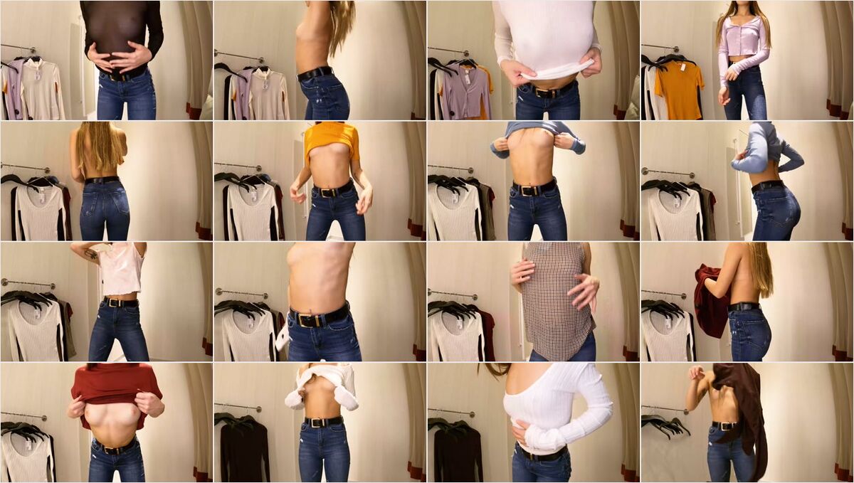 Kelly Aleman Sexy teen with small tits try on haul slim blouses,