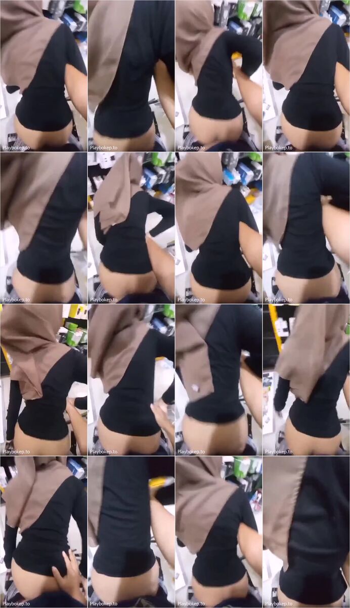 Abg Hijab Penjaga Konter HP disodok Pemilik Saat Sepi Pembeli-ra