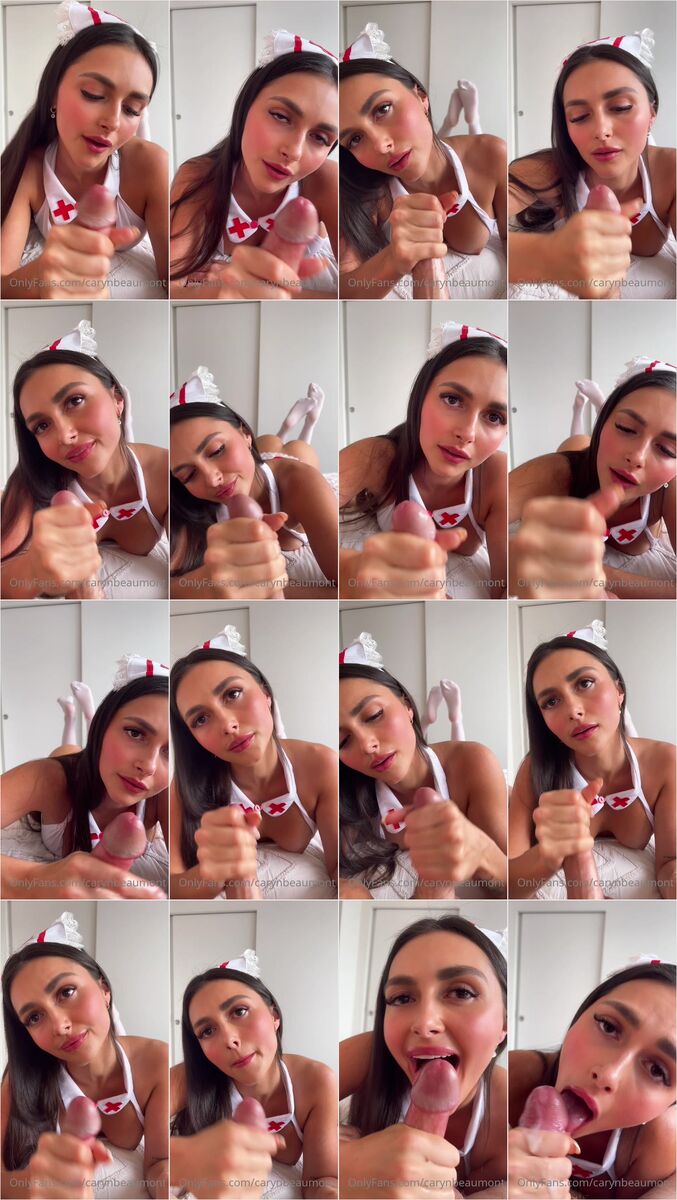 OnlyFans 2025 Caryn Beaumont Nurse Outfit BJ