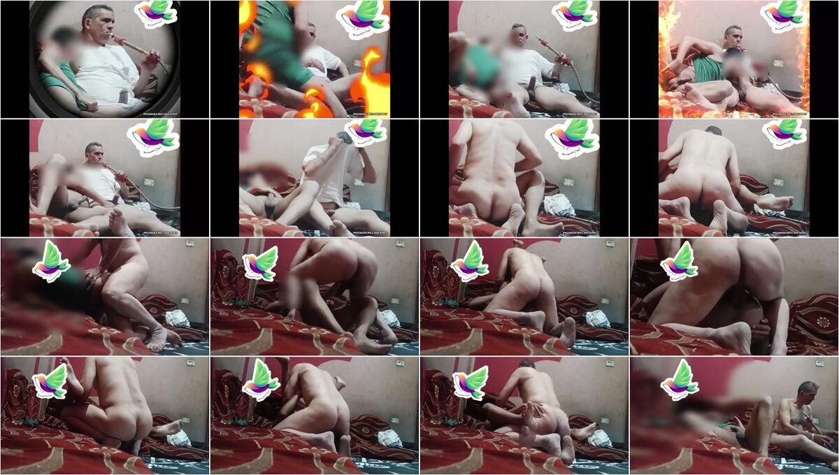 Married Egyptian Daddy comes over to get high and horny