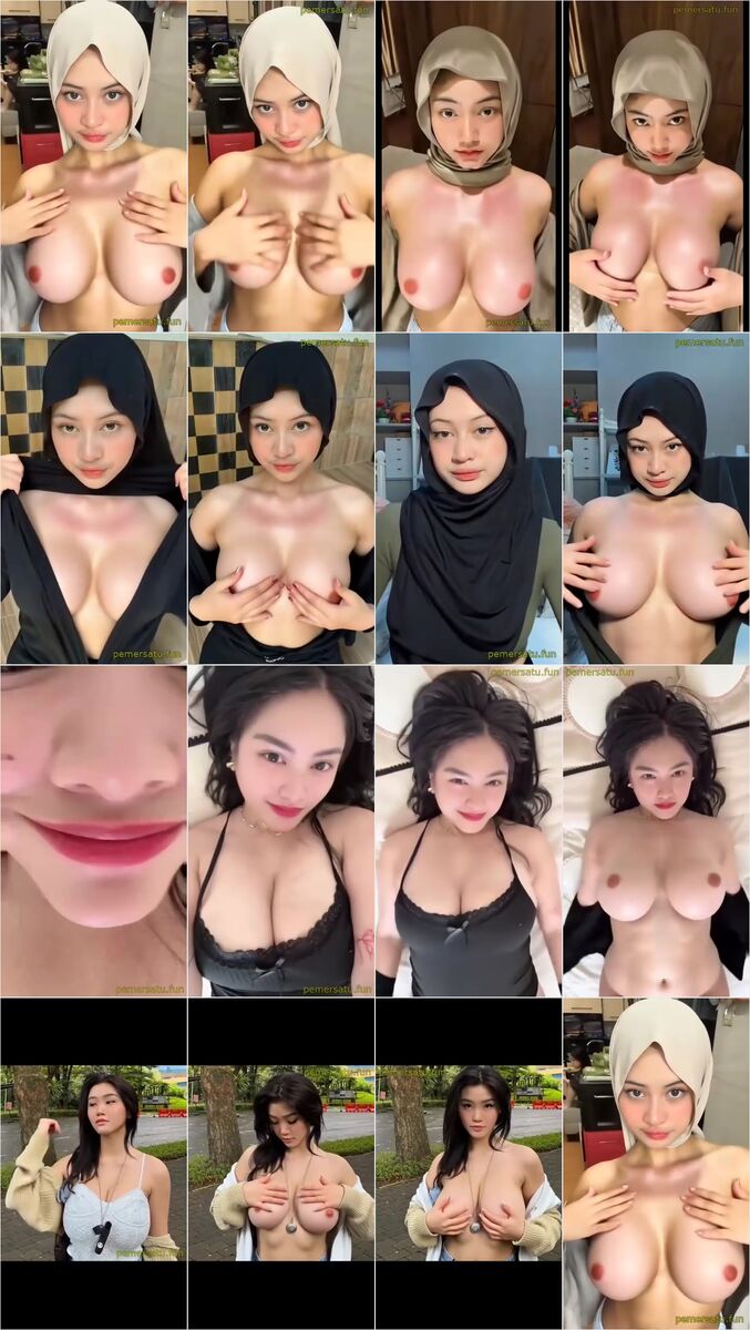 kompilasi jilbab cakep lepas pakaian payudara terlihat