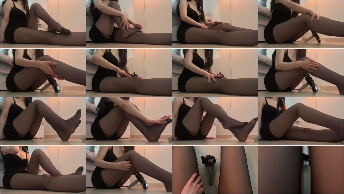 312 Full ê²ì¤ ASMR ì¤íí¹ black stockings real sounds mp4