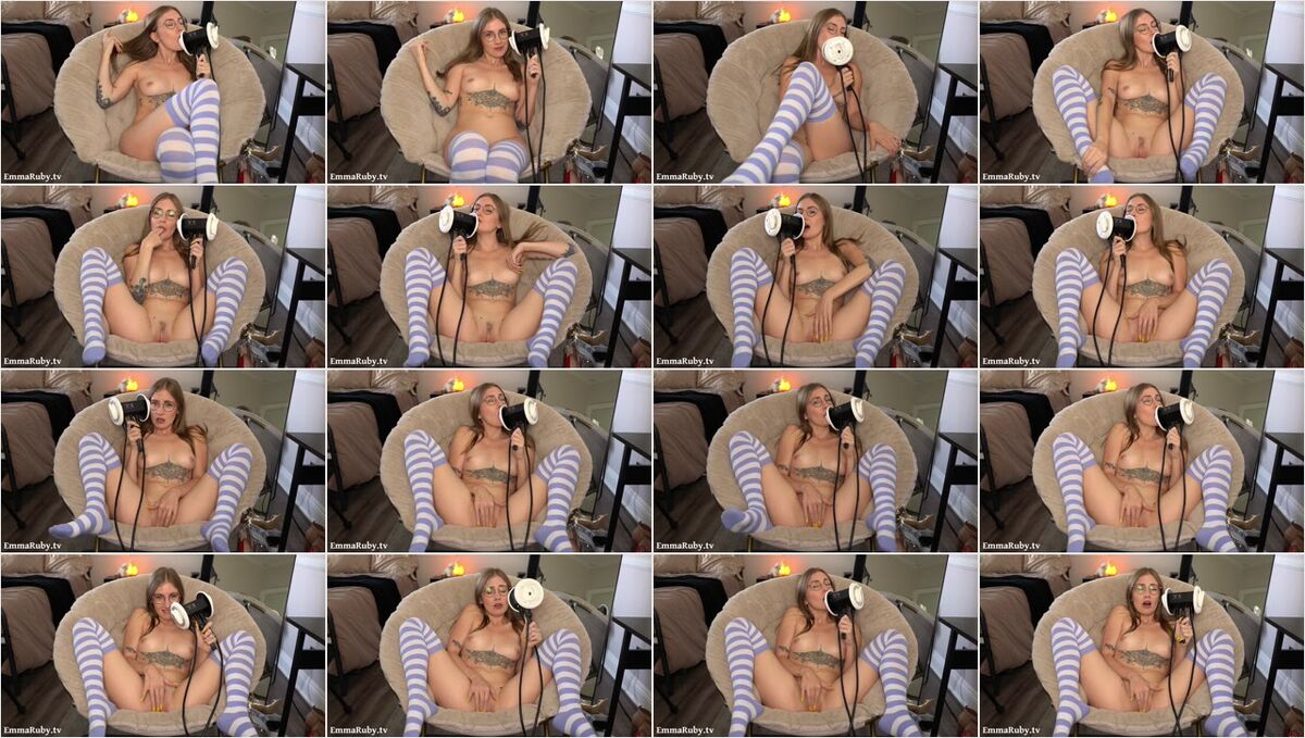 Emma Ruby ASMR - Nerdy Girl Licks, Moans and Orgasms in Your Ear