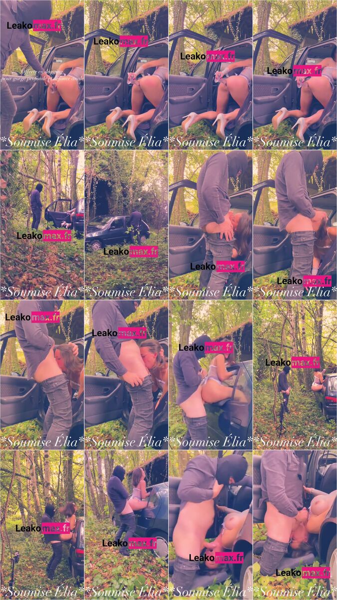 Soumise elia   Offerte en DOGGING dans les bois   Défonce ANAL 