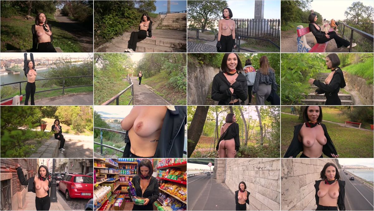 Eve - Eve in a cute black outfit -BralessForever 2023-08