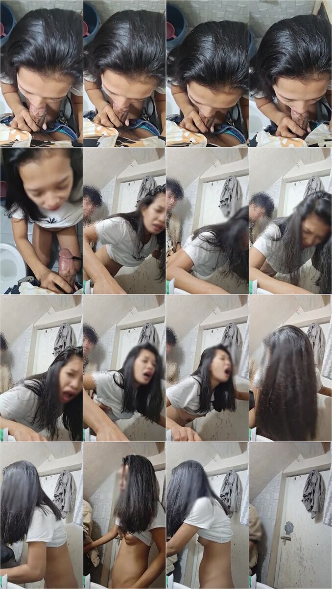 Pinay Pinasok ng kapitbahay Sa C R, Quickie Sex in Bathroom SOBR