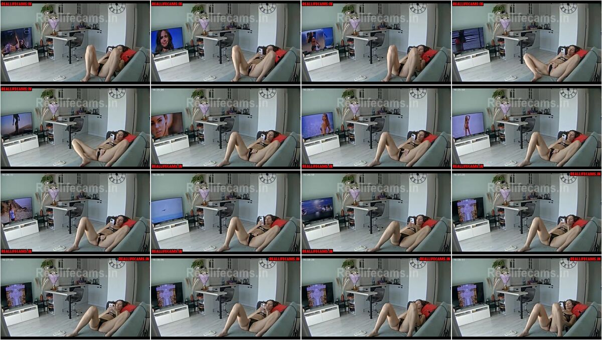 Reallifecam - Caroline Relaxes Naked On Sofa, 03 10 2024