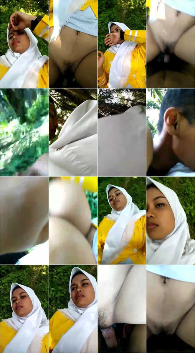 SMA baju kuning ewe di kebun