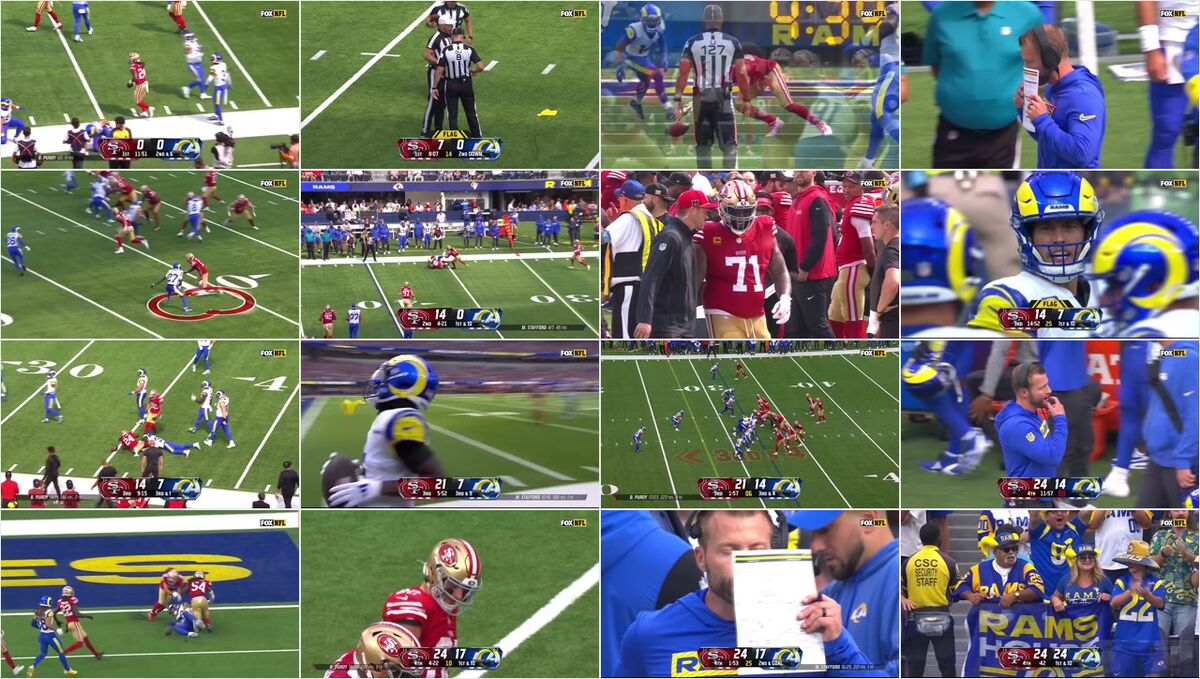 San Francisco 49ers at Los Angeles Rams 22 09 2024 low