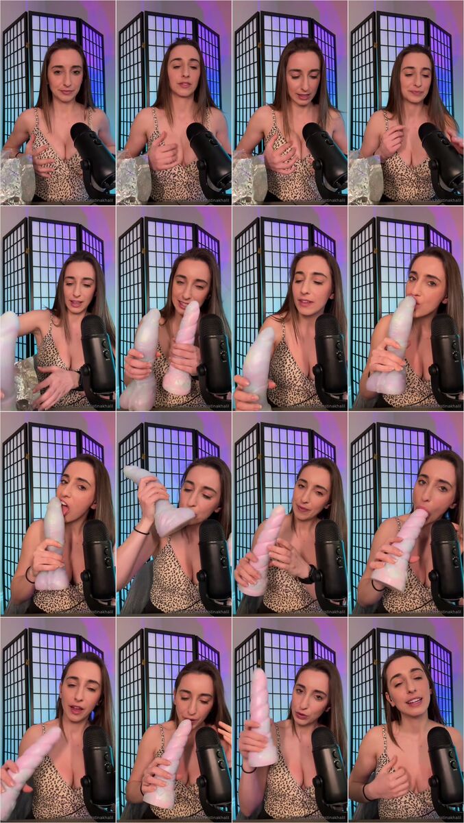 Christina Khalil - Sucking Her Favorite Big Dildo