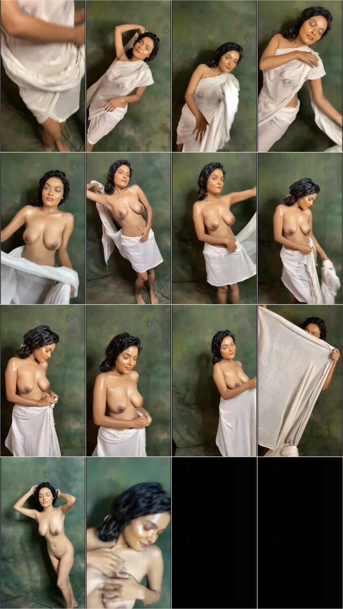 Dusky Bong Model Stripping Wet Saree & Getting Full Nude ~ BTS S