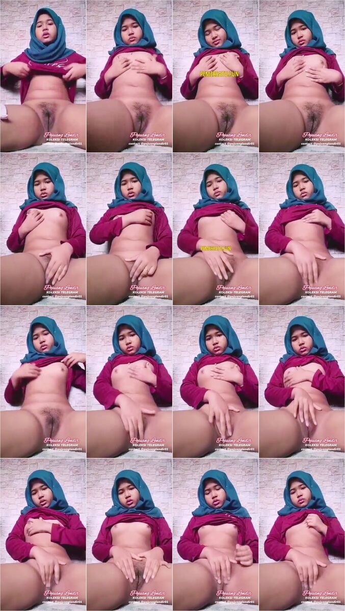 Abg Kerudung polos Colok Memek Di Rumah