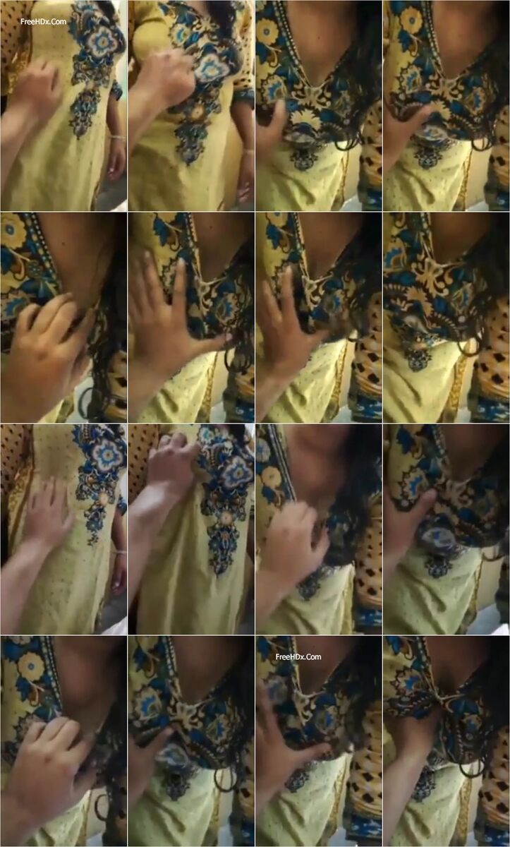 The busty Desi whore allows her boyfriend to start touching her 