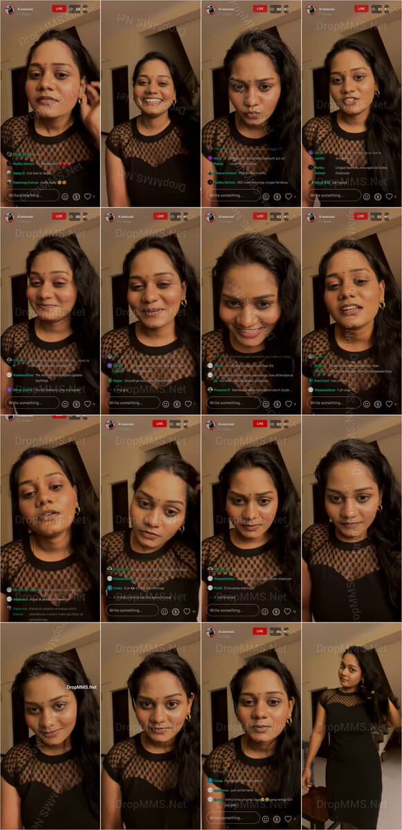 Tamil Insta Fam Kanmani Live Chat - Black Western Dress