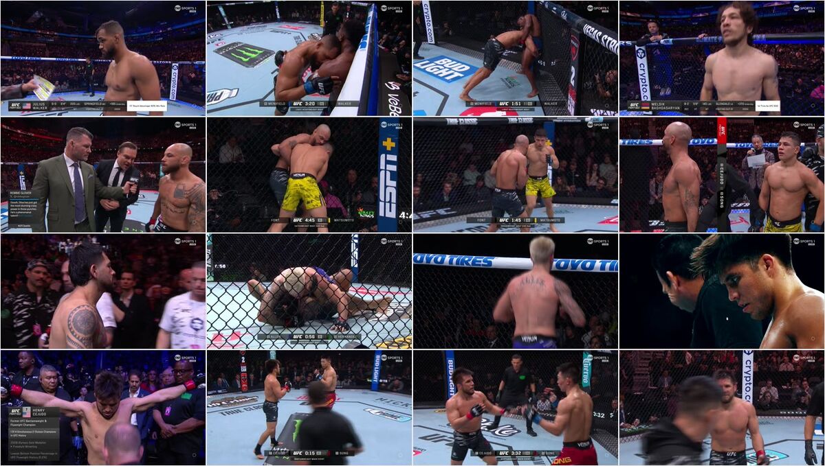 Main Card Cejudo v Yadong Live