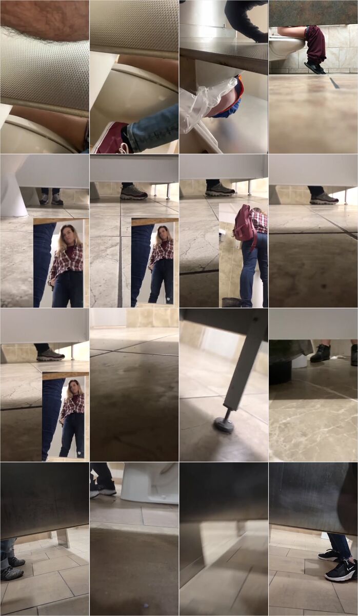 Understall Peeing and Pooping Public Toilet