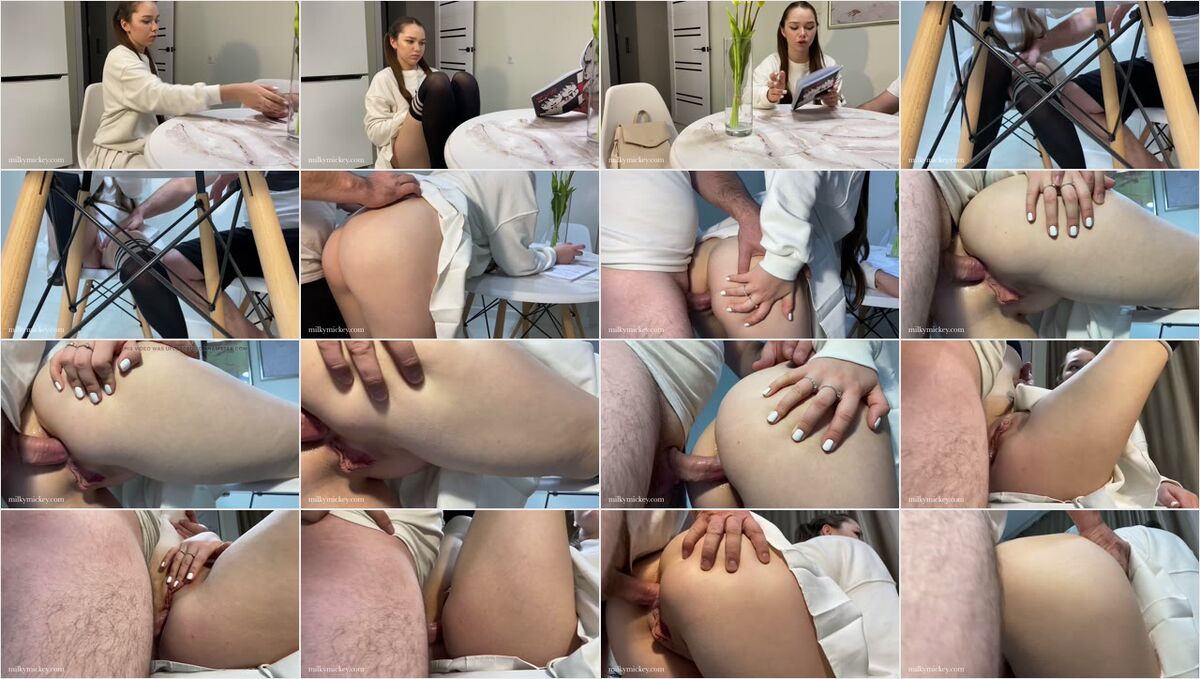 Stepfather taught his sexy stepdaughter to have anal sex instead