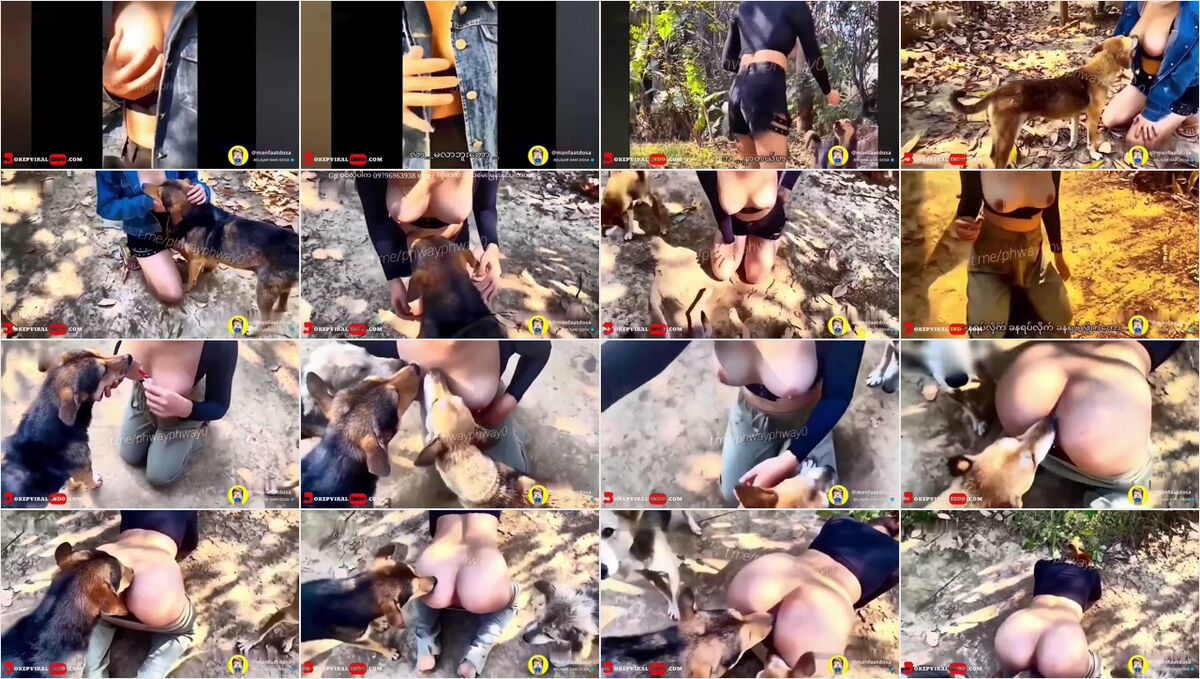 ABG Main Bareng Anjing Liar Di Hutan -
